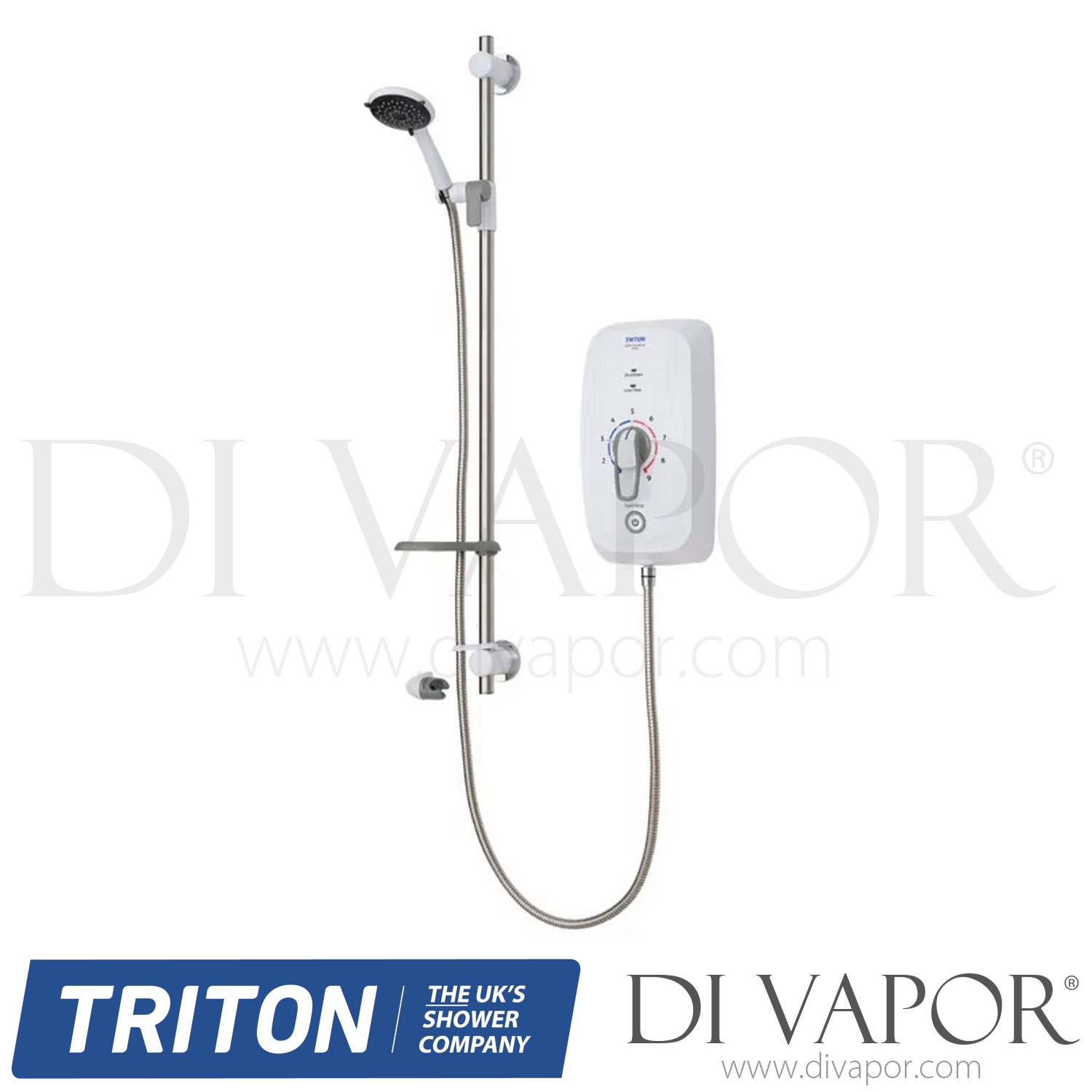Triton Omnicare Ultra Plus Thermostatic Shower With Grab Riser Rail Kit